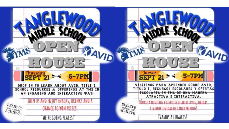 Welcome to Tanglewood Middle School!